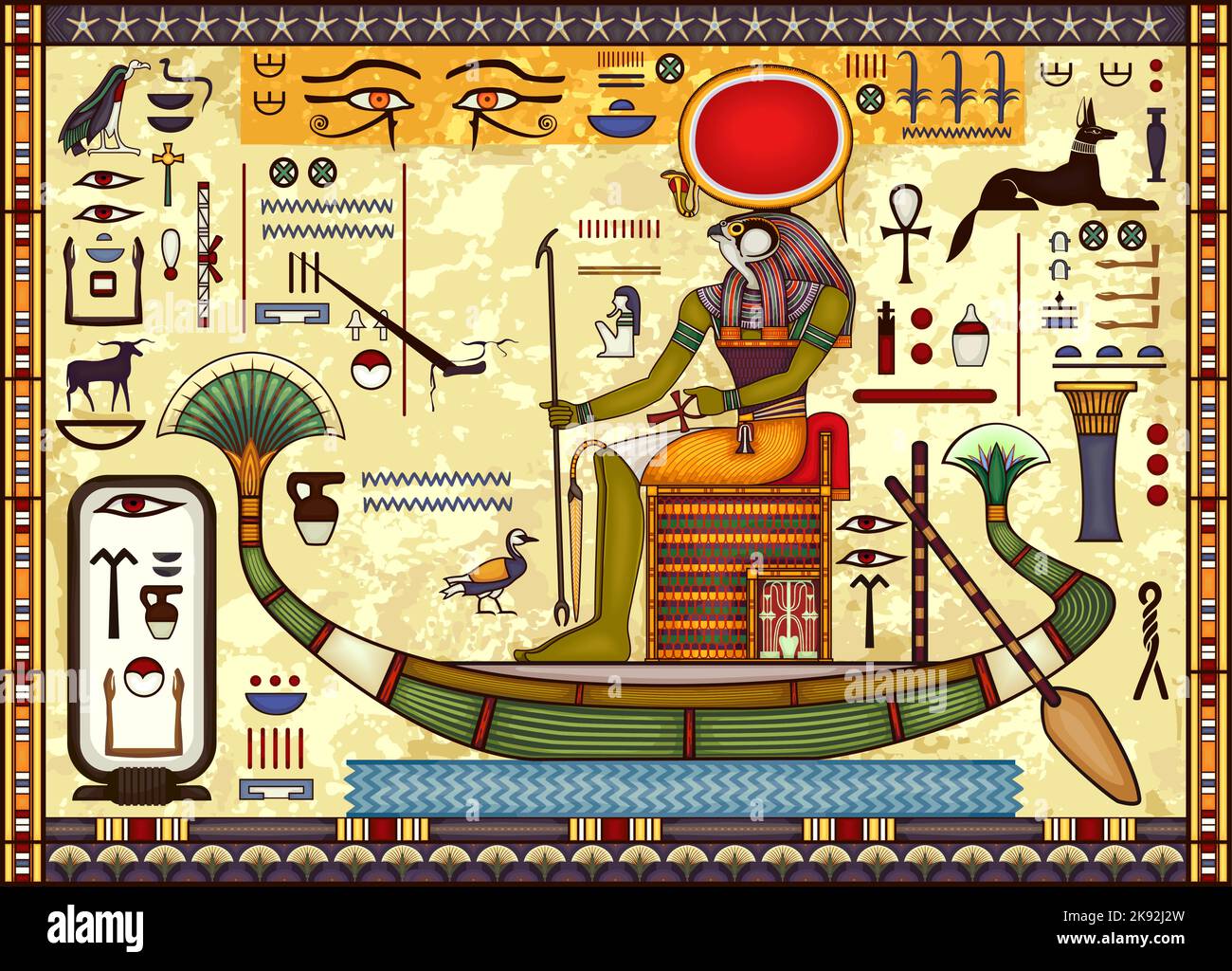 Ancient egypt background.Egyptian hieroglyph and symbol.Ancient culture ...