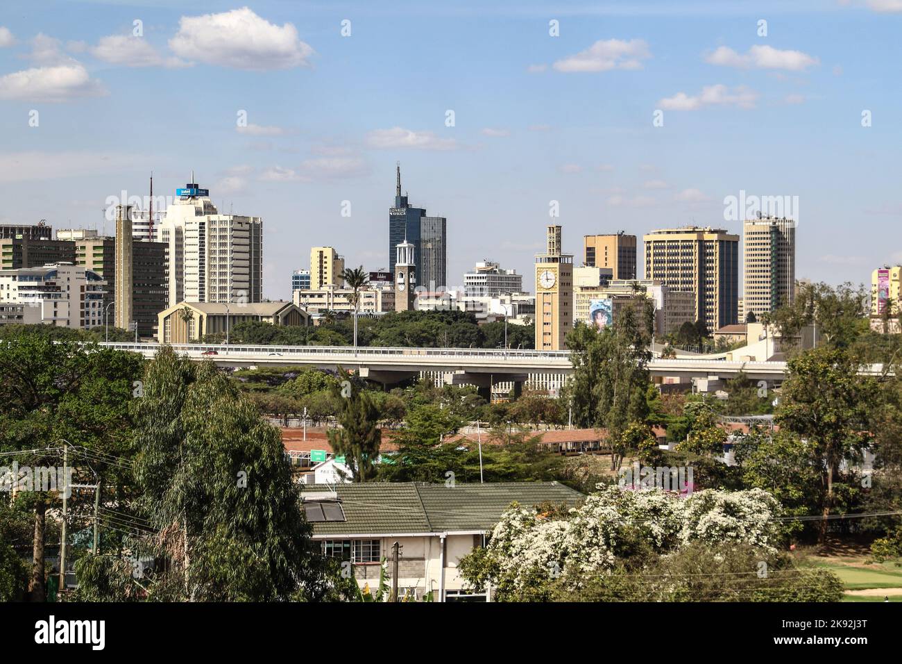 Nairobi, Kenya. 25th Oct, 2022. Commercial high-rise buildings seen in ...