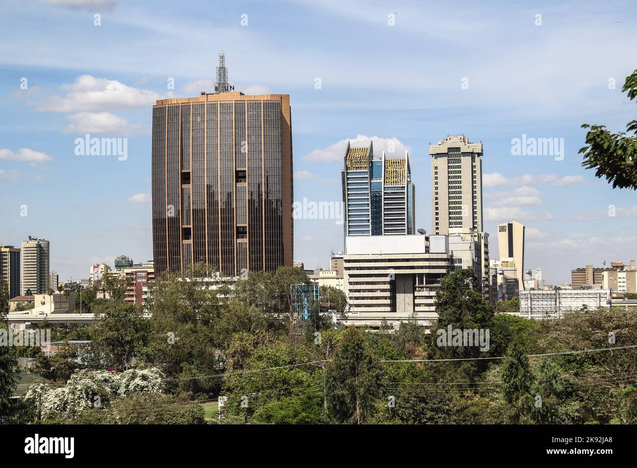 Nairobi, Kenya. 25th Oct, 2022. Commercial high-rise buildings seen in ...