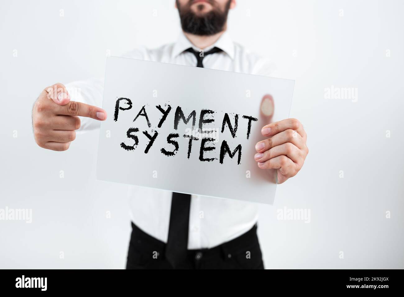Hand writing sign Payment System. Business approach different ...