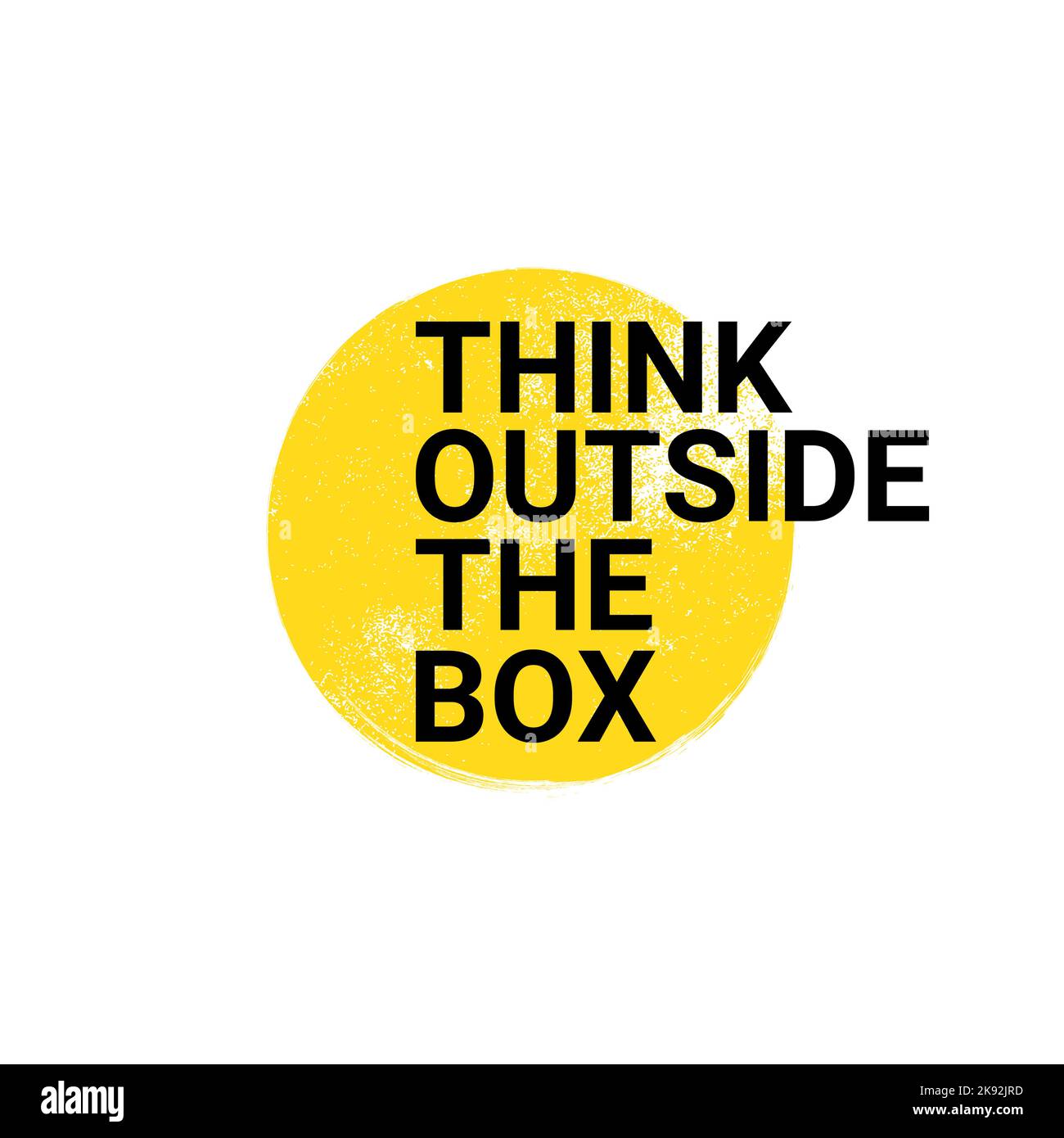 Think outside box concept vector business positive out quote motivation ...