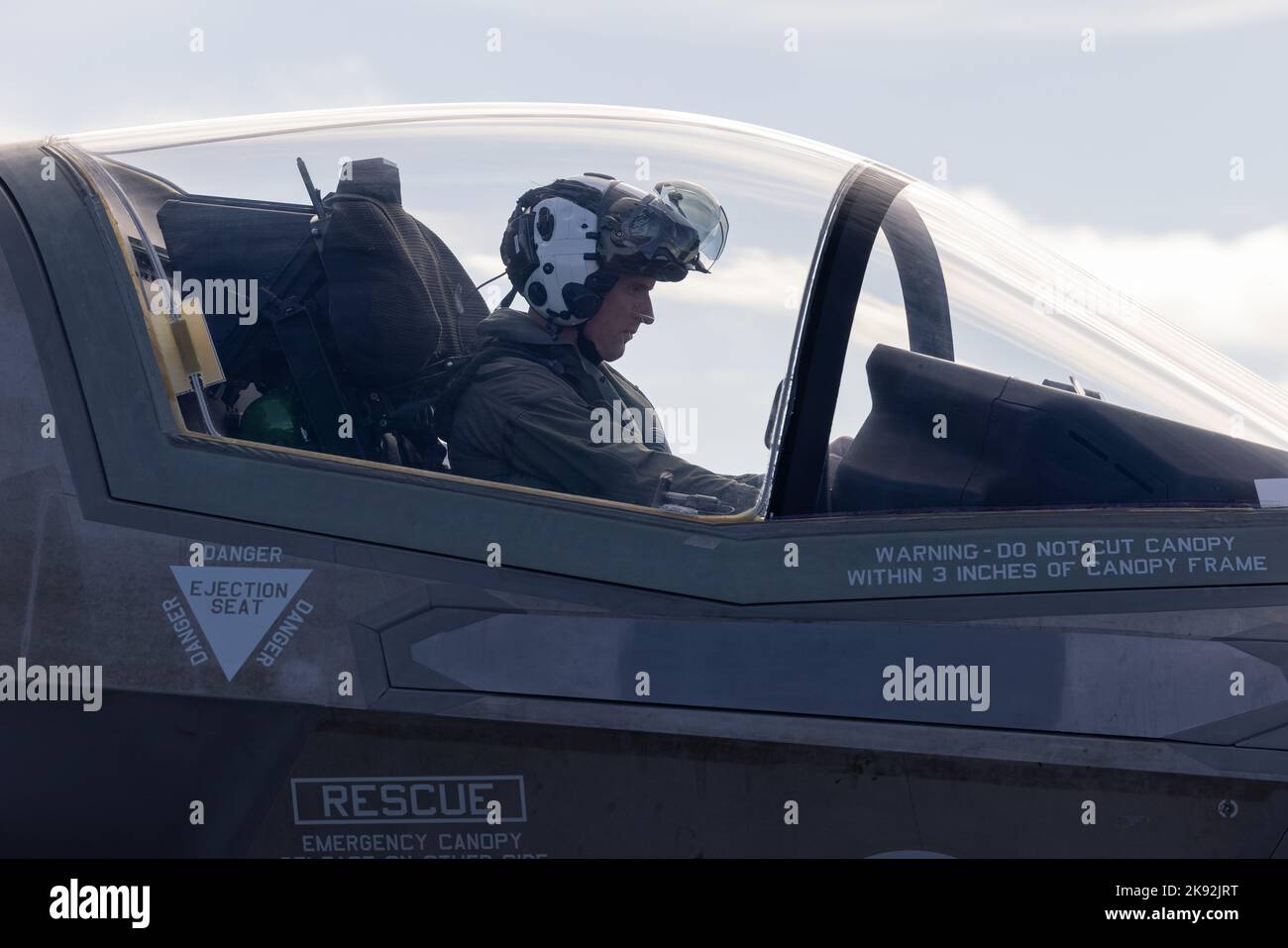 U.S. Marine Corps Lt. Col. Brian Hansell, an F-35B Lightning II fighter ...