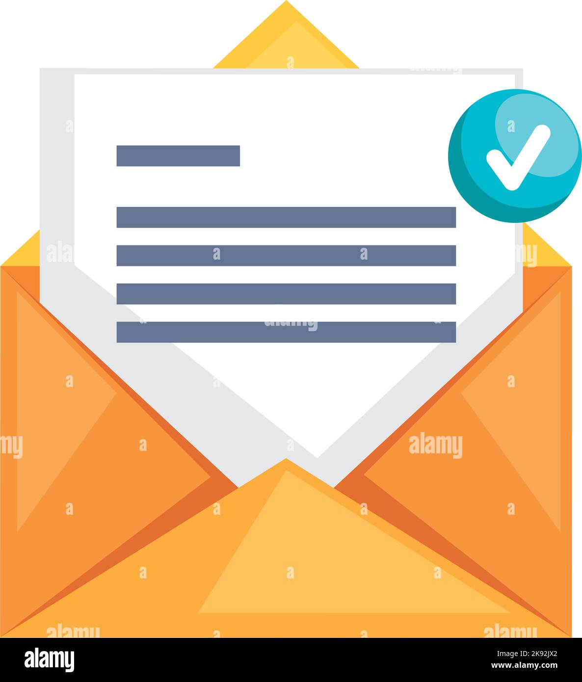 envelope email with check symbol Stock Vector Image & Art - Alamy