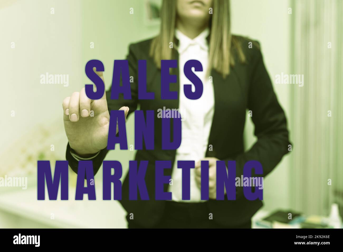 Conceptual caption Sales And Marketing. Business overview Business ...