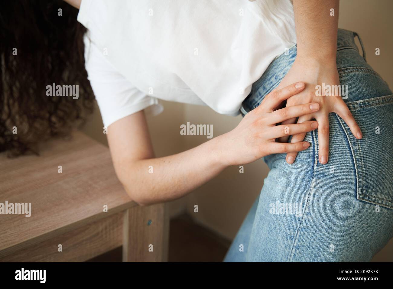 Woman with pelvic inflammatory disease. PID infection of one or more of ...