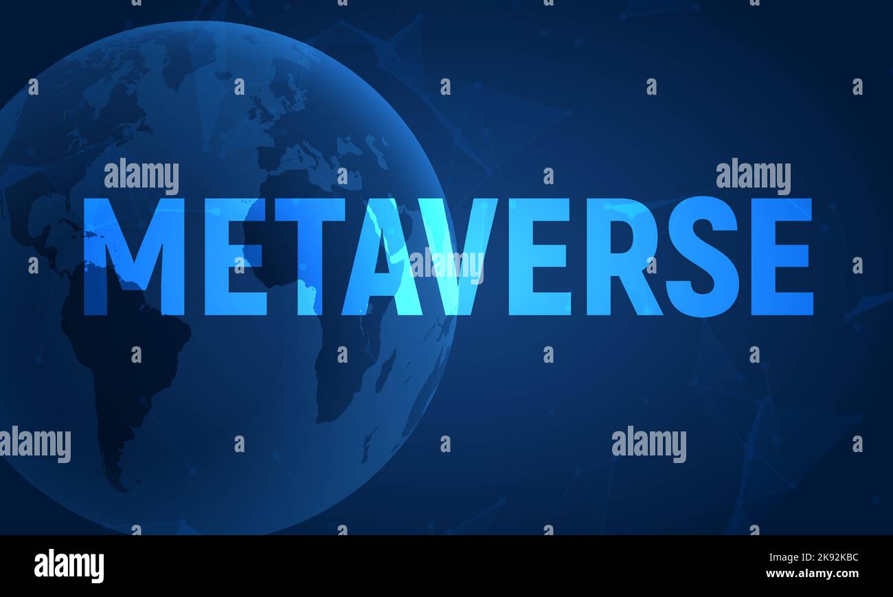 Metaverse background game 3d abstract cyber technology logo. Futuristic ...