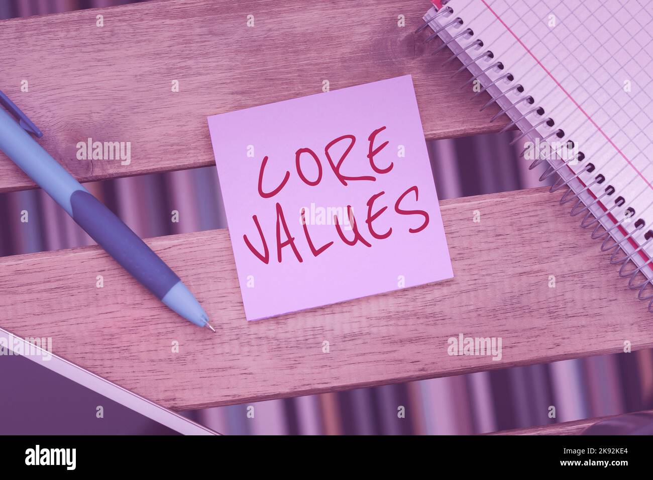 Conceptual Display Core Values Word For Principles Which Guide And Determine What Is Wrong And