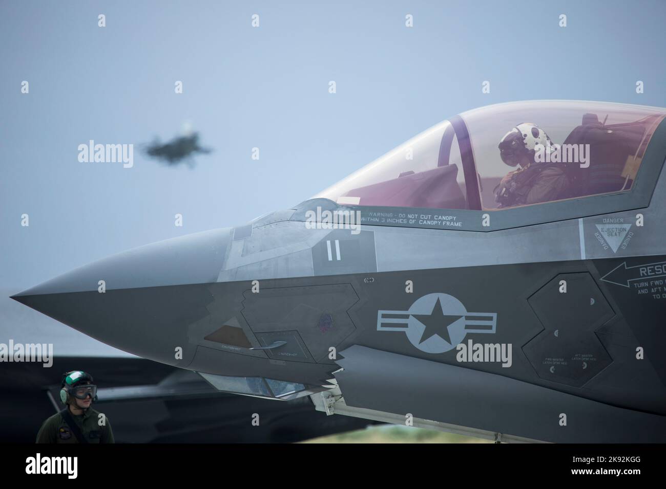 U.S. Marines with Marine Fighter Attack Squadron (VMFA) 242 conduct hot ...