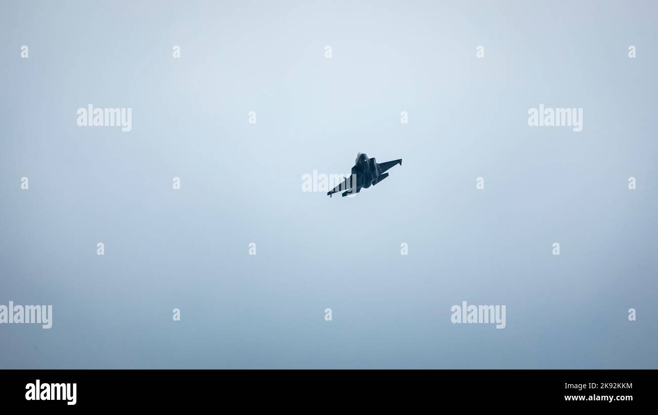 A U.S. Marine Corps F-35B Lightning II aircraft with Marine Fighter ...