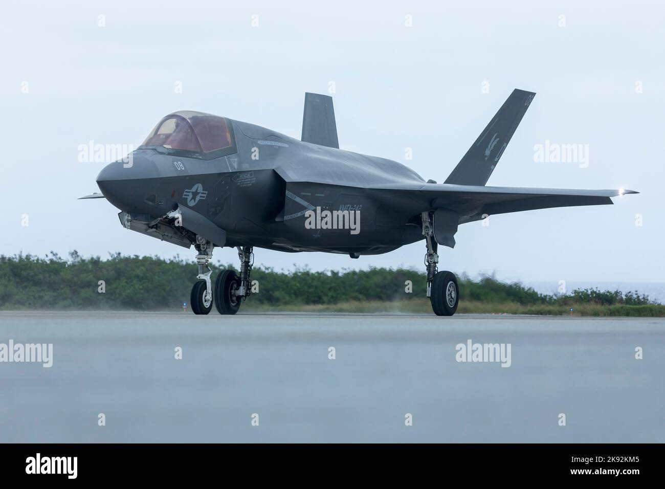 A U.S. Marine Corps F-35B Lightning II aircraft with Marine Fighter ...