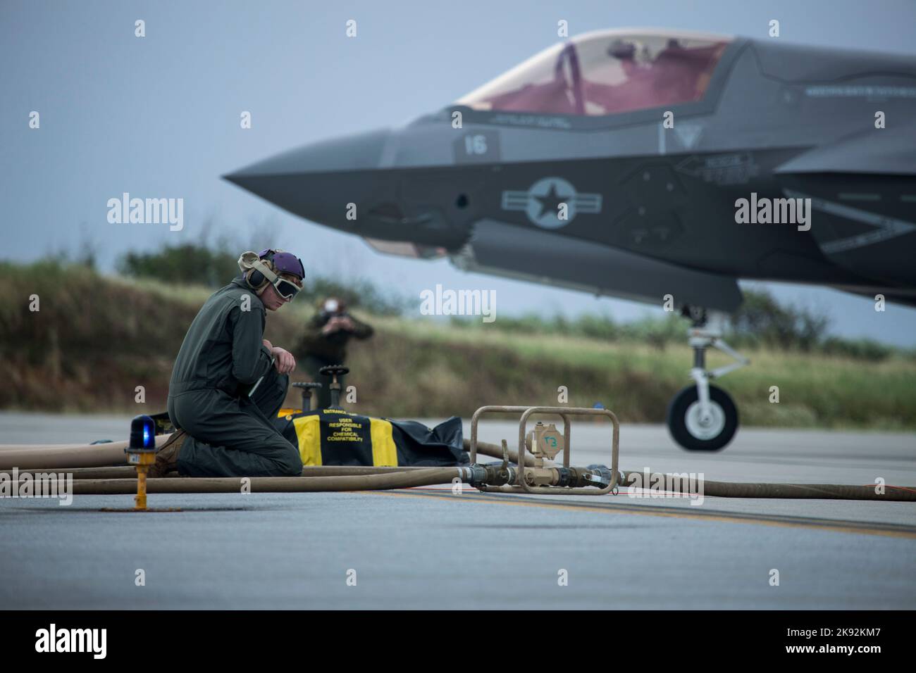 U.S. Marine Corps Cpl. David Bricker, a bulk fuel specialist with ...