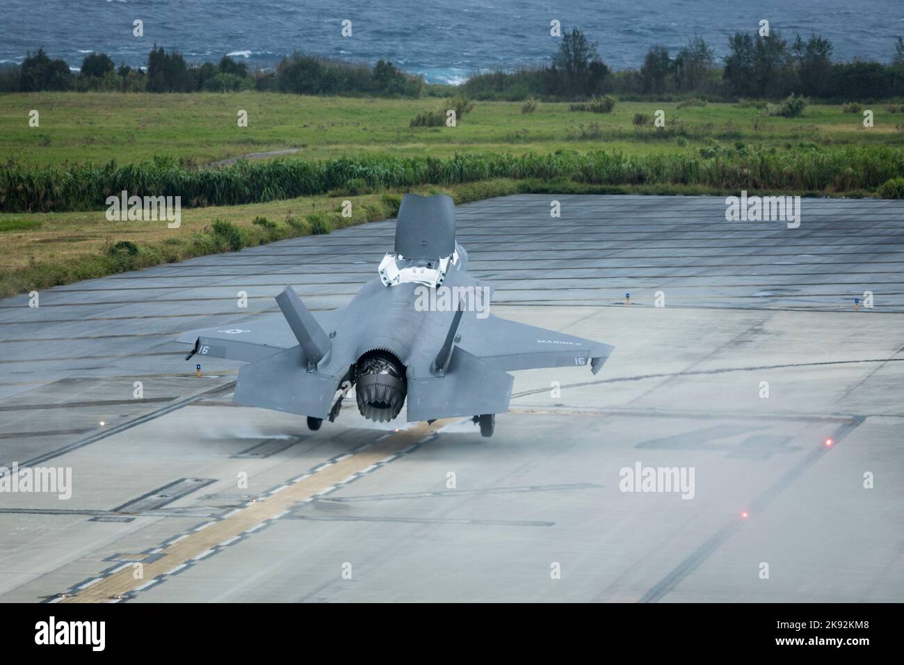 A U.S. Marine Corps F-35B Lightning II aircraft with Marine Fighter ...