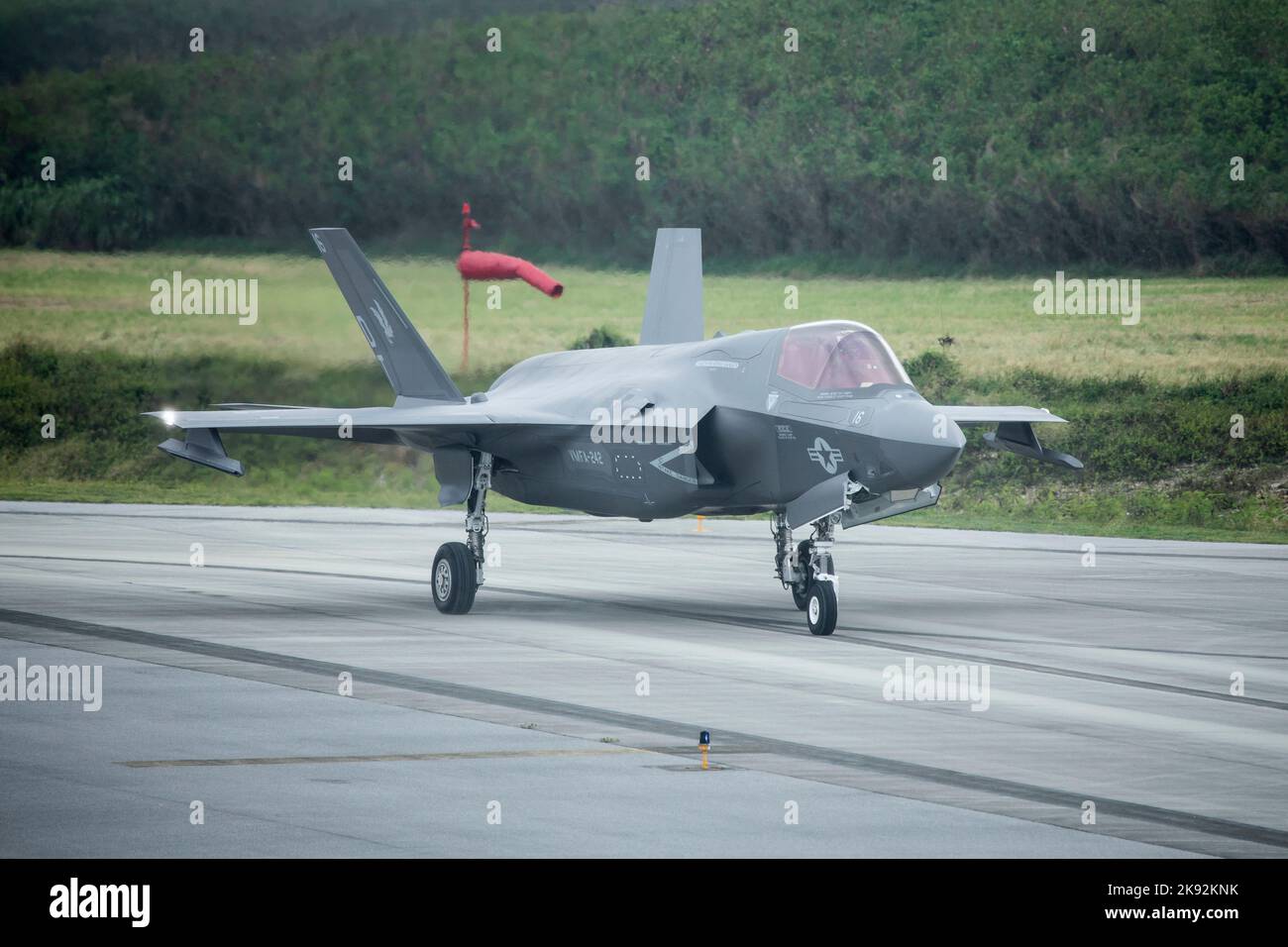 A U.S. Marine Corps F-35B Lightning II aircraft with Marine Fighter ...