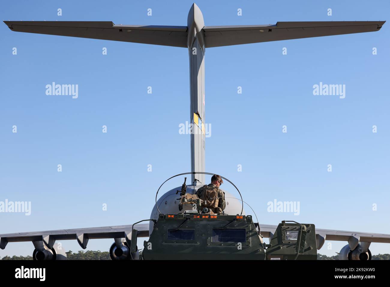 U.S. Marine Corps Cpl. Luke Tarvin, a High Mobility Artillery Rocket ...