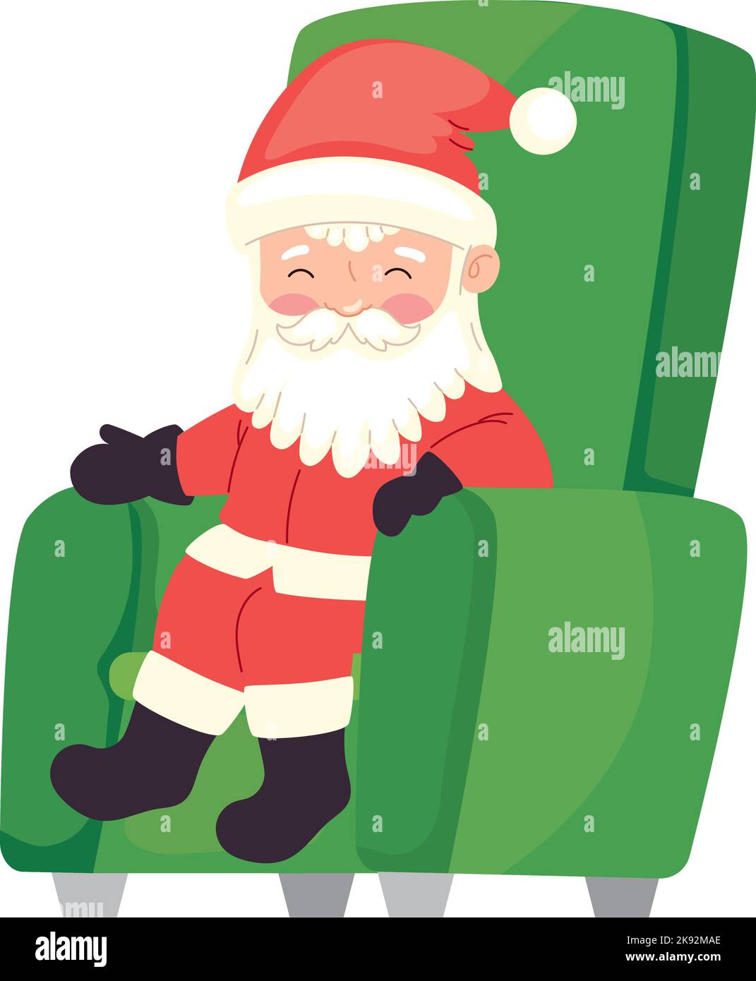 santa claus seated in sofa Stock Vector Image & Art - Alamy