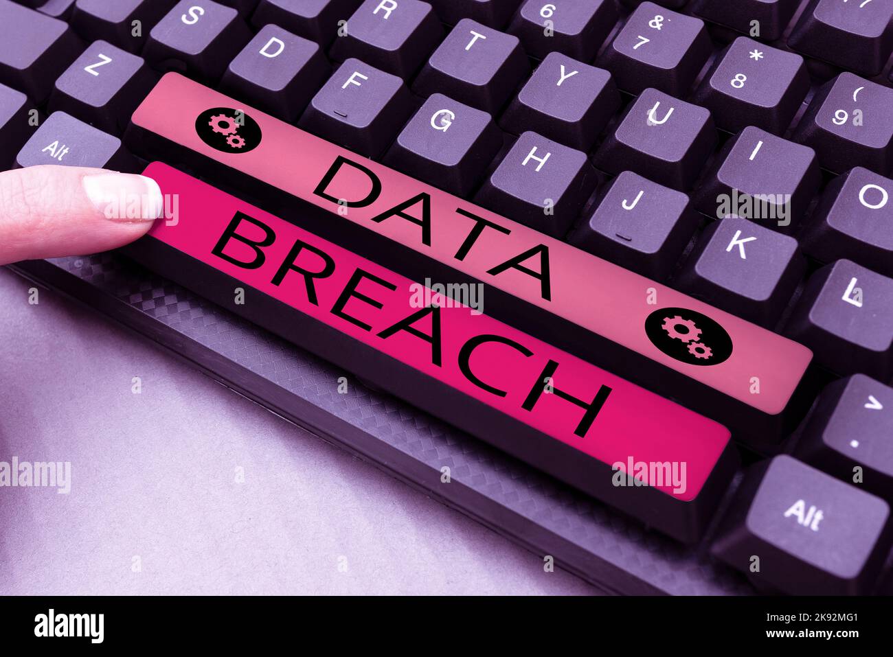 Conceptual caption Data Breach. Word for unauthorized release of ...