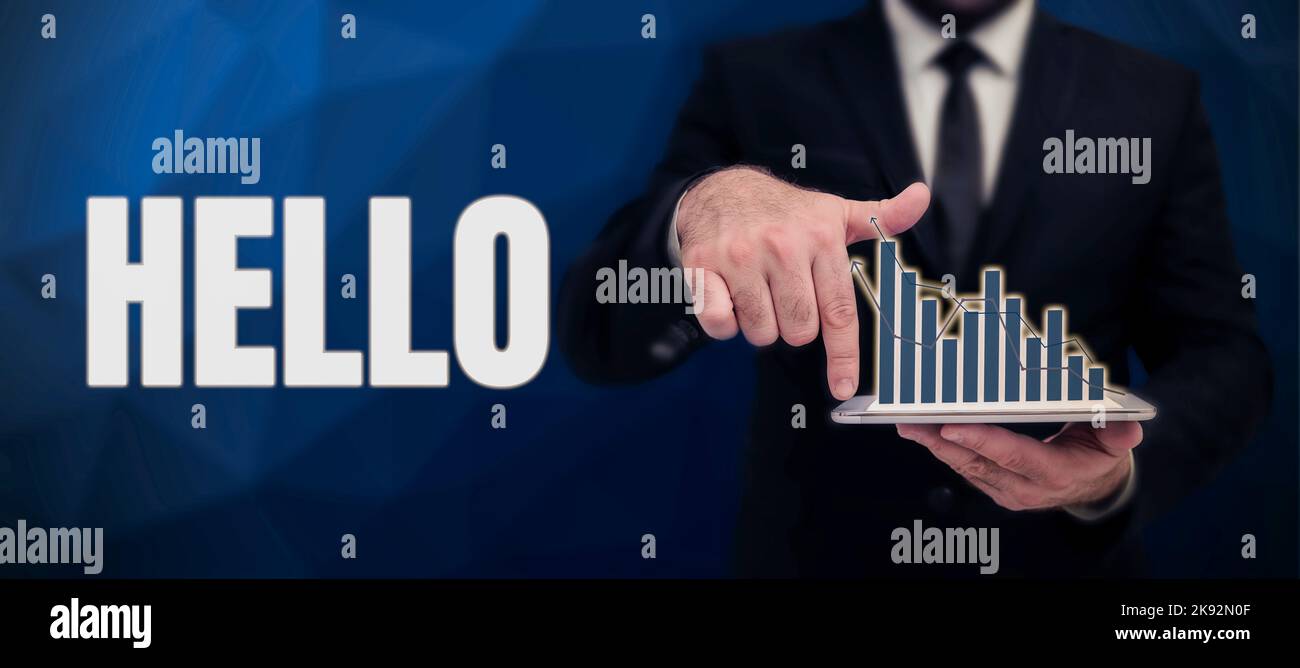 Hand writing sign Hello. Internet Concept alteration of hallo which was ...