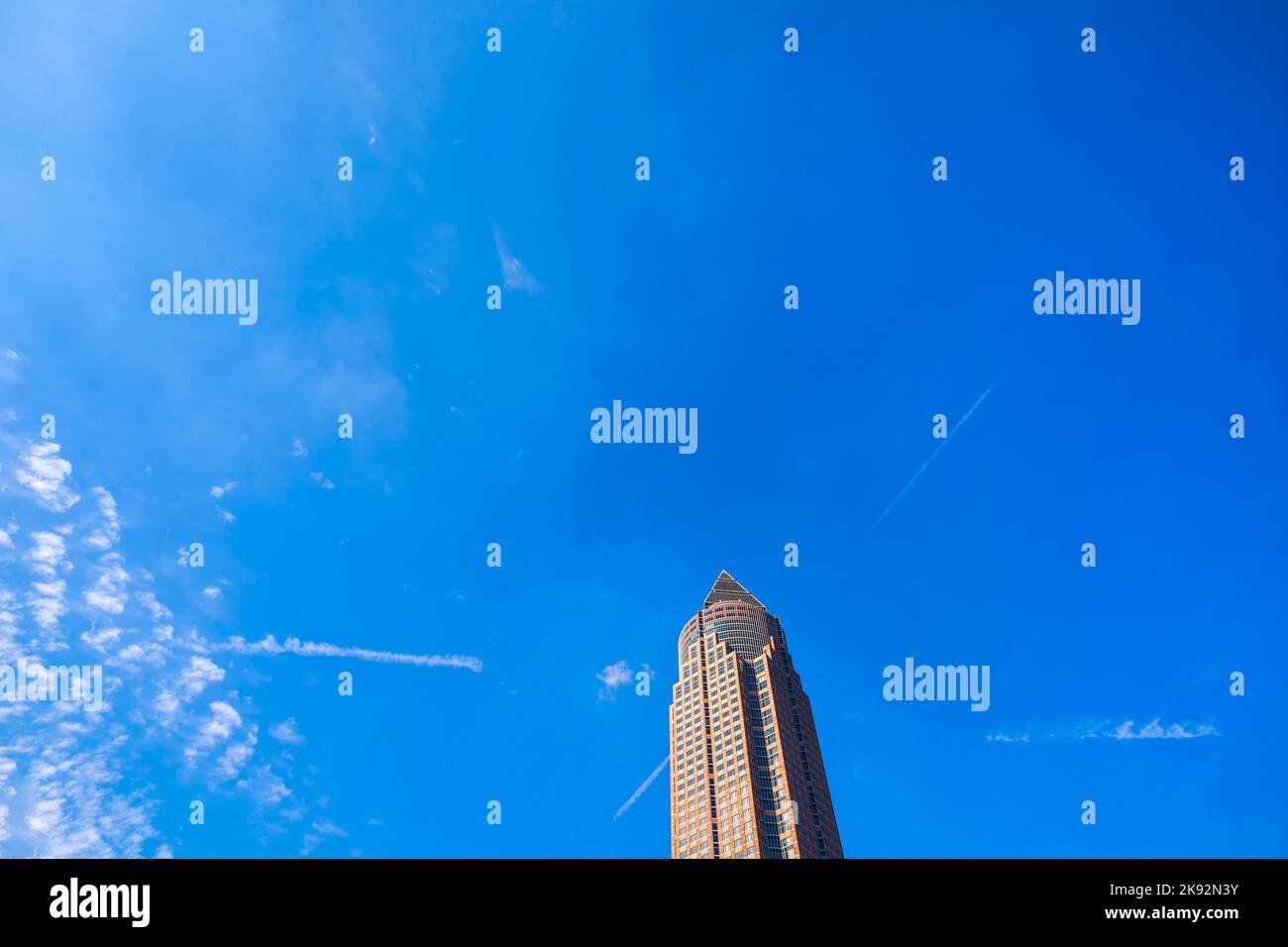 Frankfurt, Germany - September 12, 2010: The Trade Fair Tower Messeturm ...