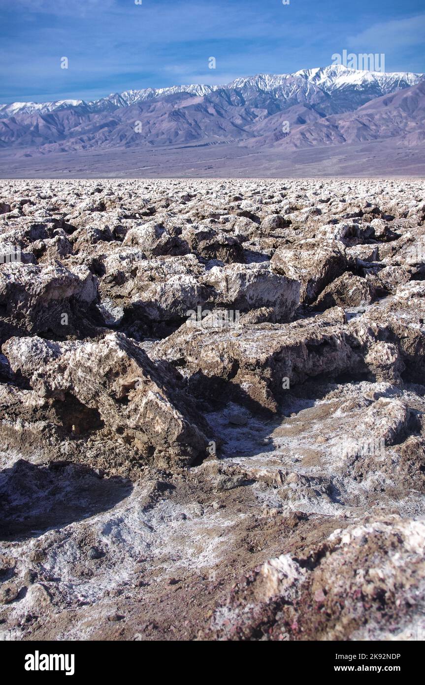 Devil's Golf Course in Death Valley National Park in California Stock ...