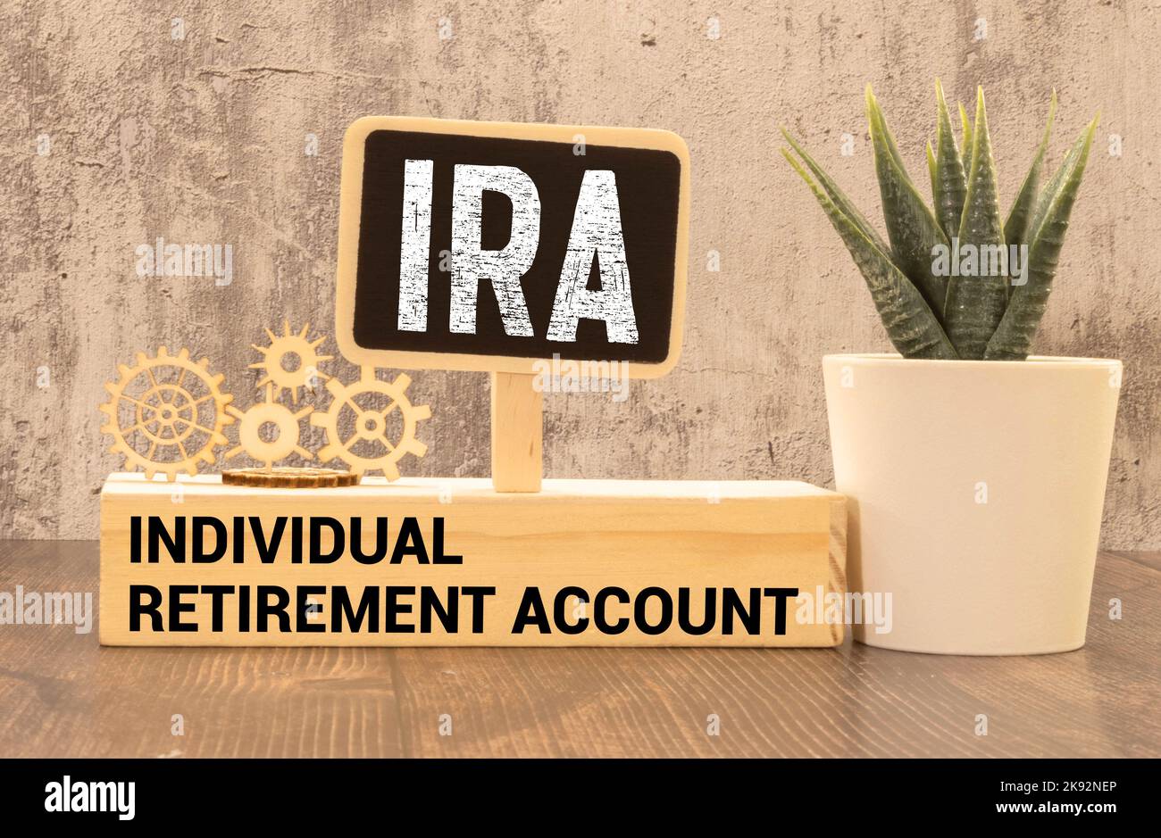 On a bright blue background, light wooden blocks and cubes with the ...