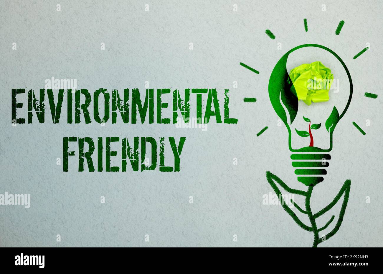 Environmental concept. On a white-green background lies a piece of ...