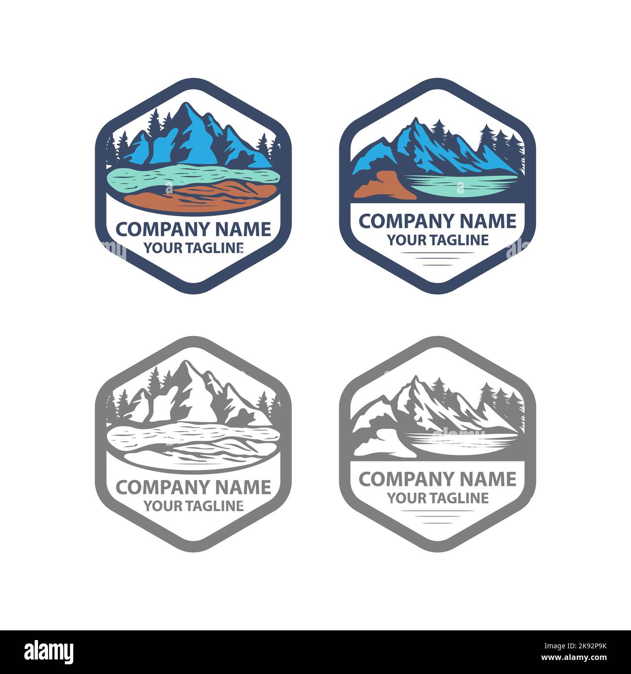 Set emblem Hiking, Extreme Outdoors,Logo Vector Hiker or Climber ...