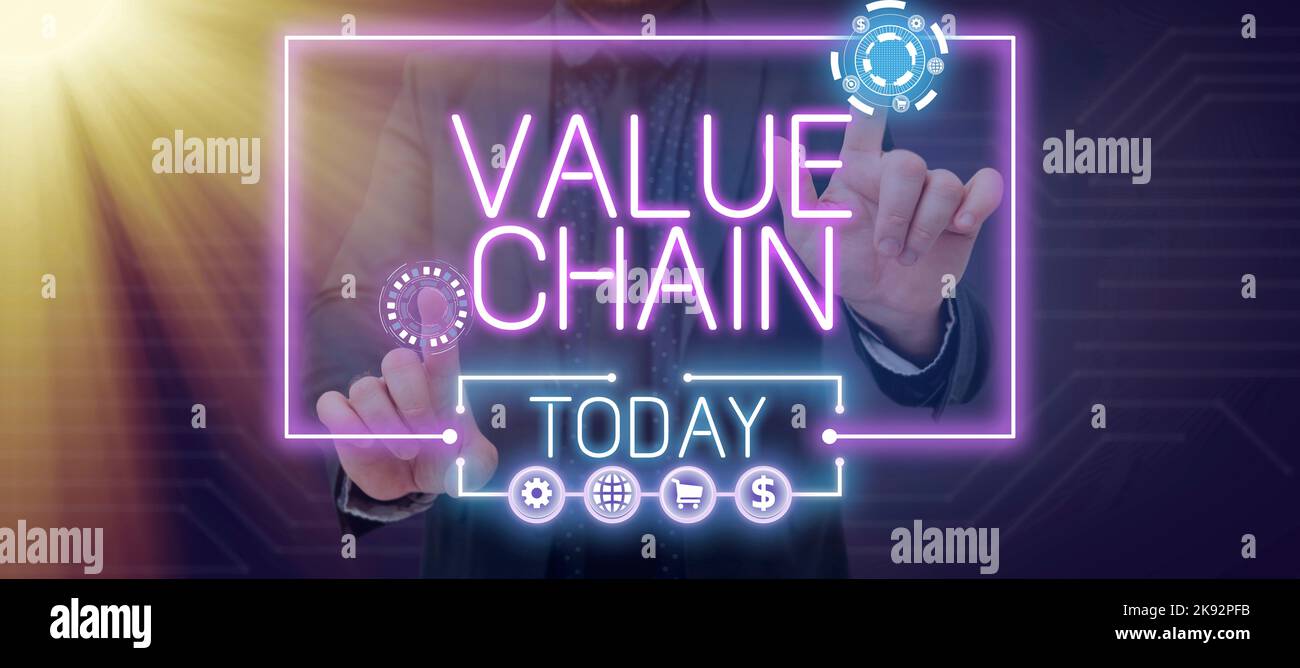 Writing displaying text Value Chain. Business approach set of ... Writing displaying text Value Chain. Business approach set of ...