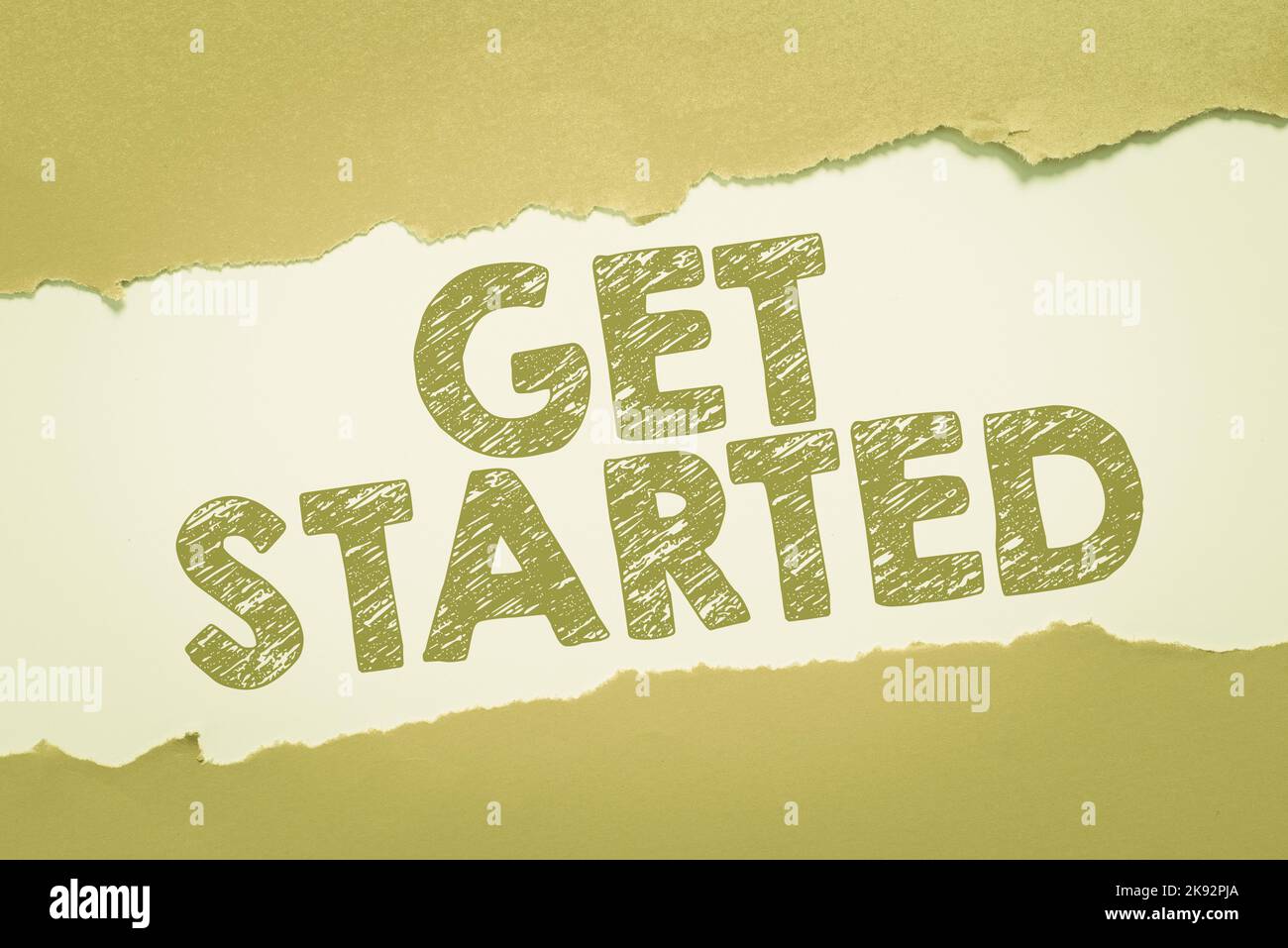 Hand writing sign Get Started. Internet Concept to begin accomplishing or working on the tasks ...