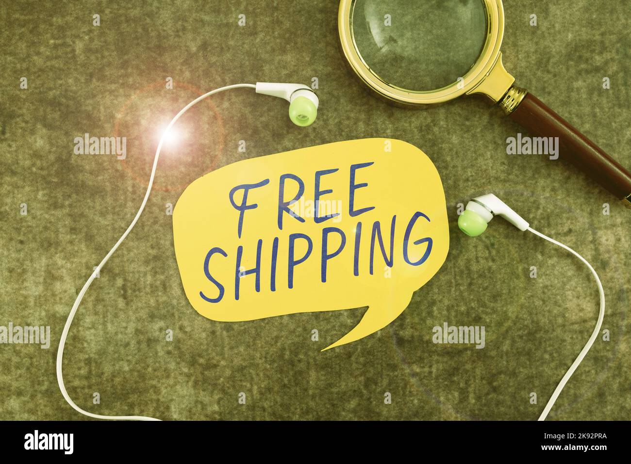 Hand writing sign Free Shipping. Business overview retailing strategy ...