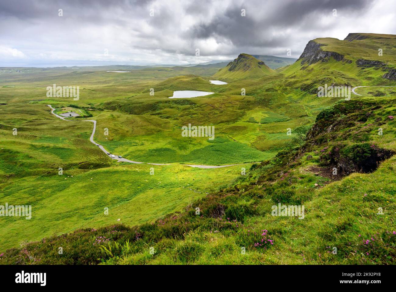 Beautiful,dramatic Scottish, Skye mountain scenery,jagged peaks,winding ...