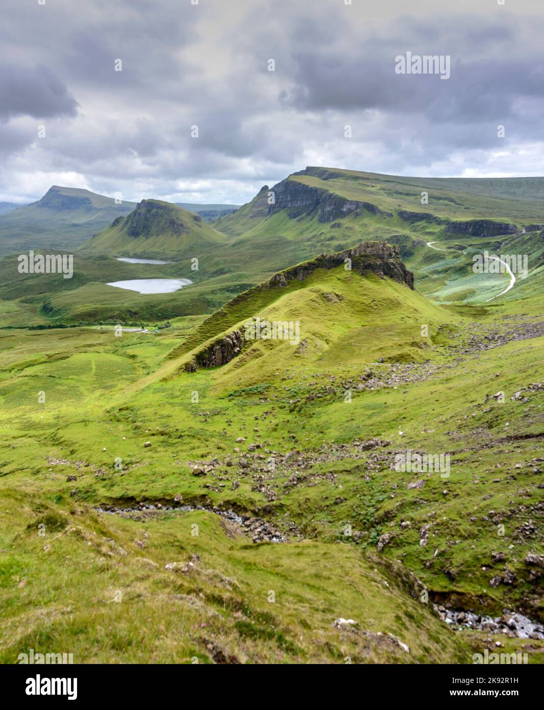 Beautiful,dramatic Scottish, Skye mountain scenery,jagged peaks,winding ...