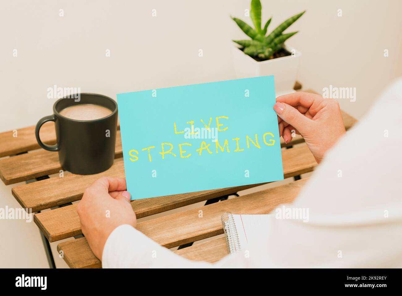 Writing displaying text Live Streaming. Internet Concept displaying ...