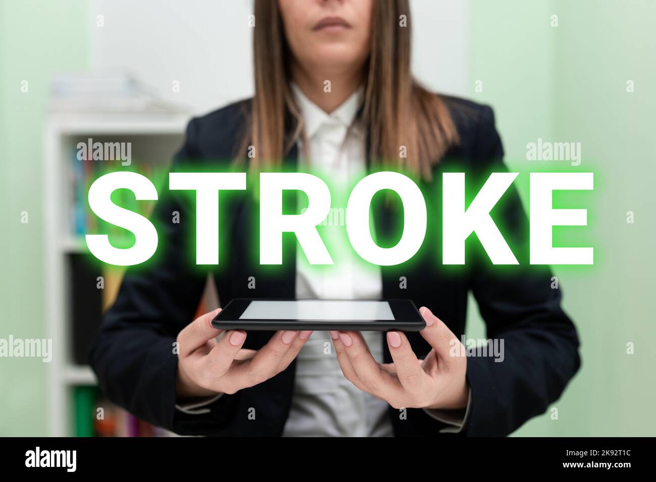 Hand writing sign Stroke. Internet Concept caused by bleeding into ...