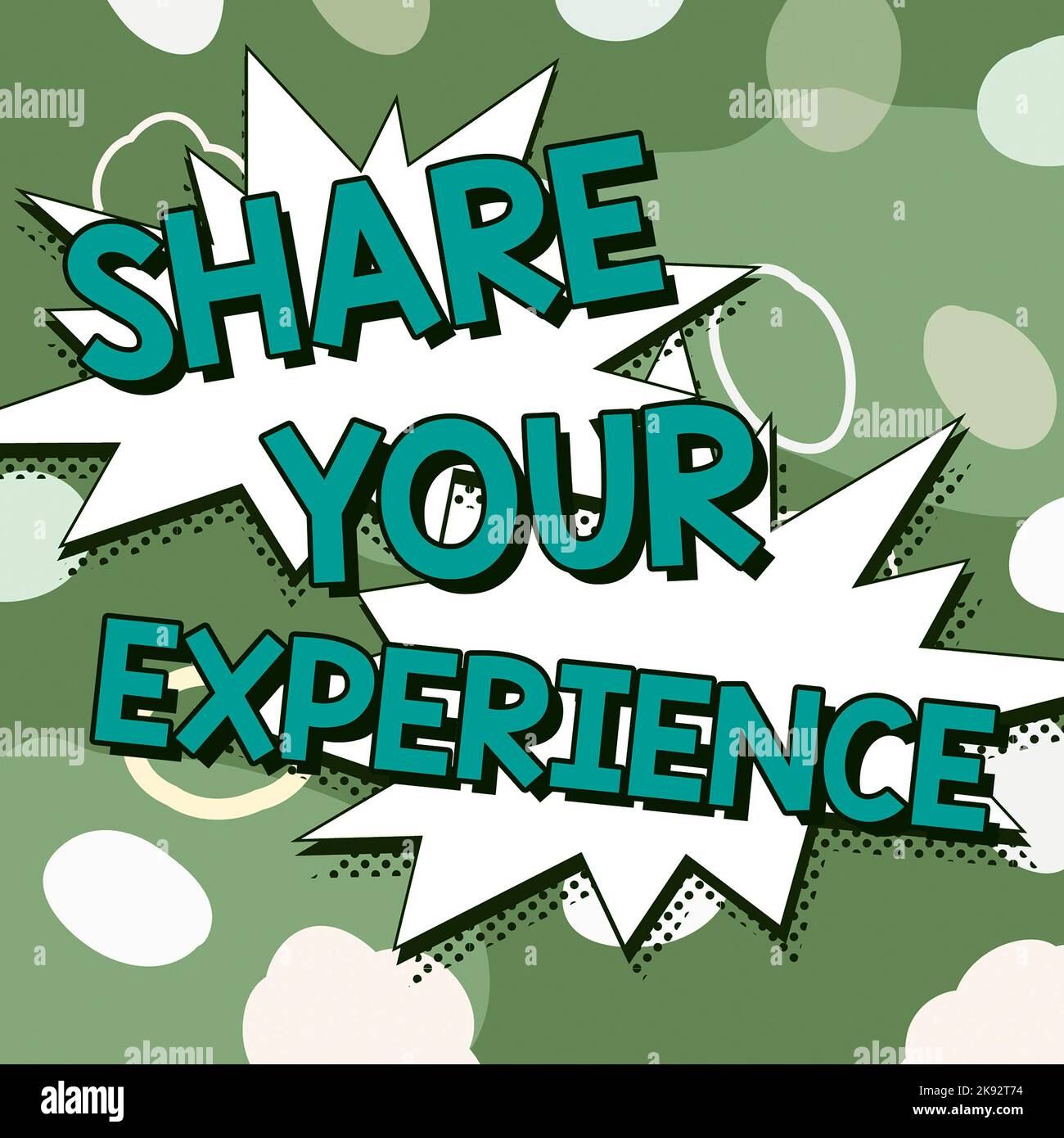 Hand writing sign Share Your Experience. Word Written on tell us your ...