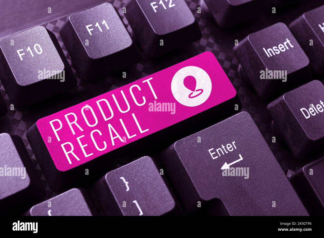 Conceptual display Product Recall. Business idea request to return the ...