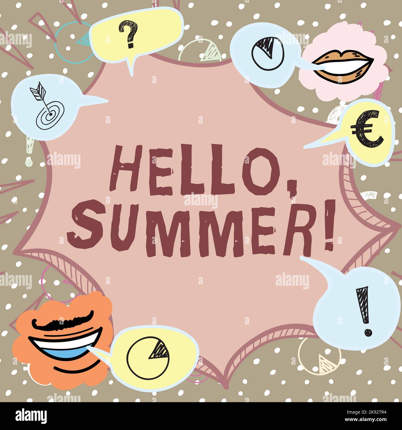 Hand writing sign Hello, Summer. Business showcase greeting used when ...
