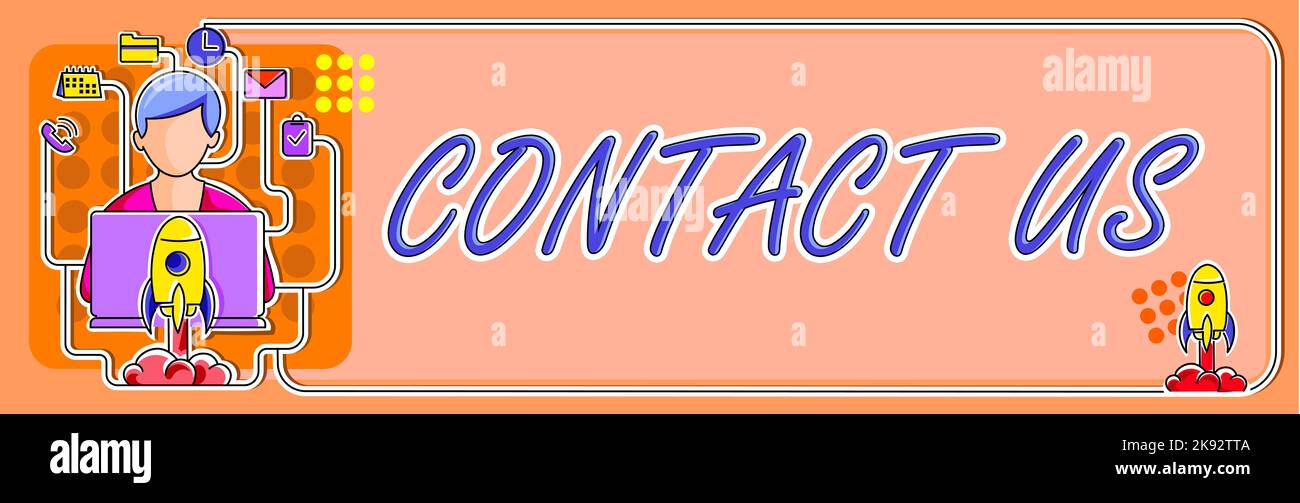 Inspiration showing sign Contact Us. Word for Group of person that ...