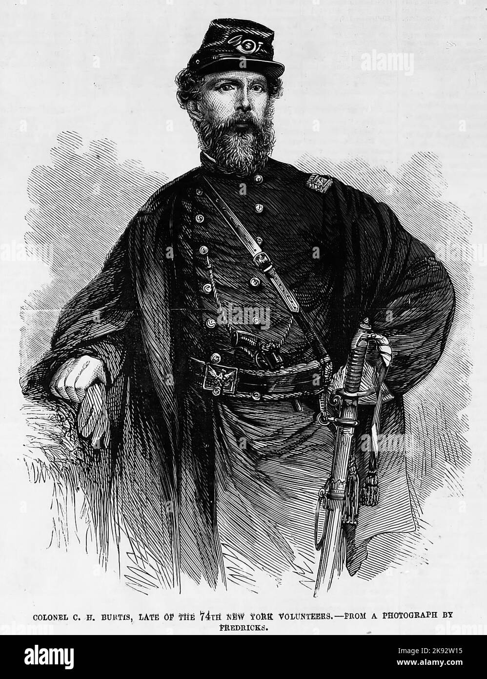 Portrait of Colonel C. H. Burtis, late of the 74th New York Volunteers ...