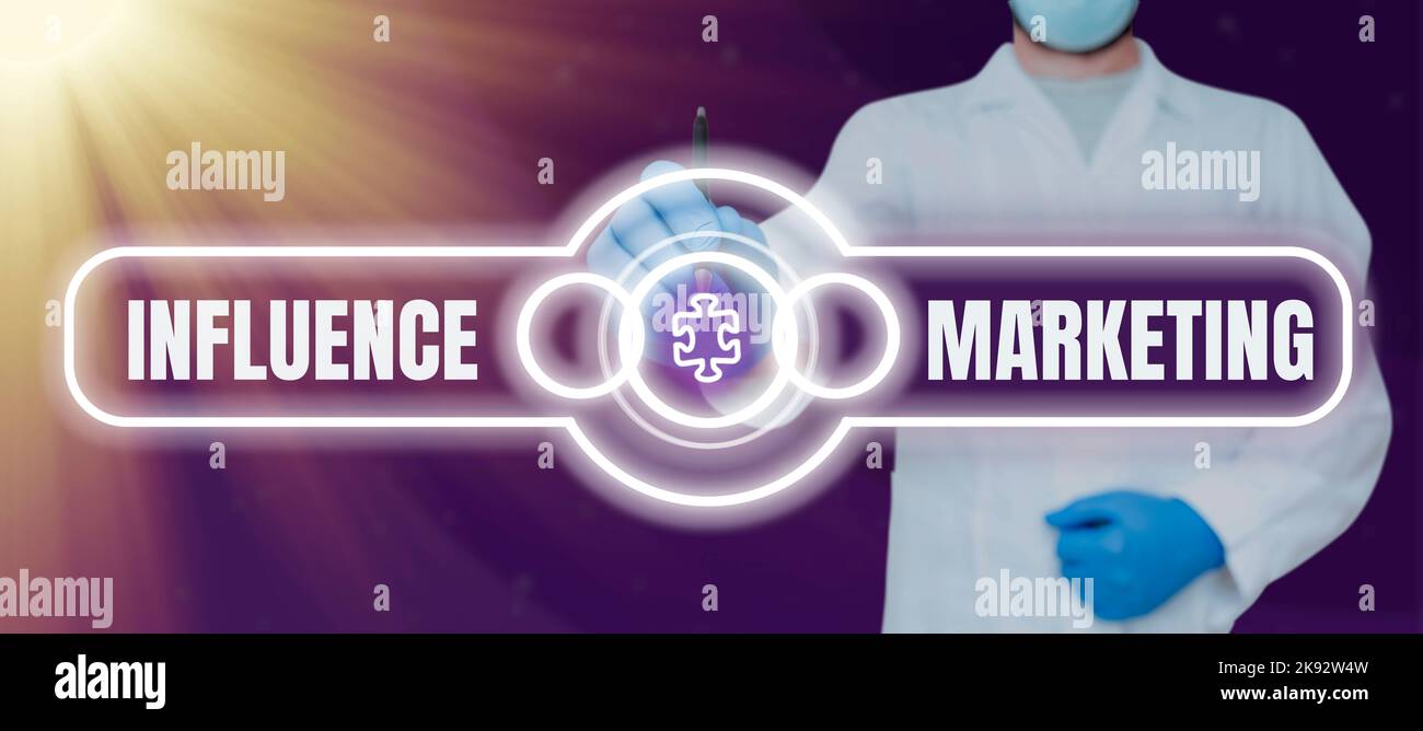 Inspiration showing sign Influence Marketing. Business overview form of ...