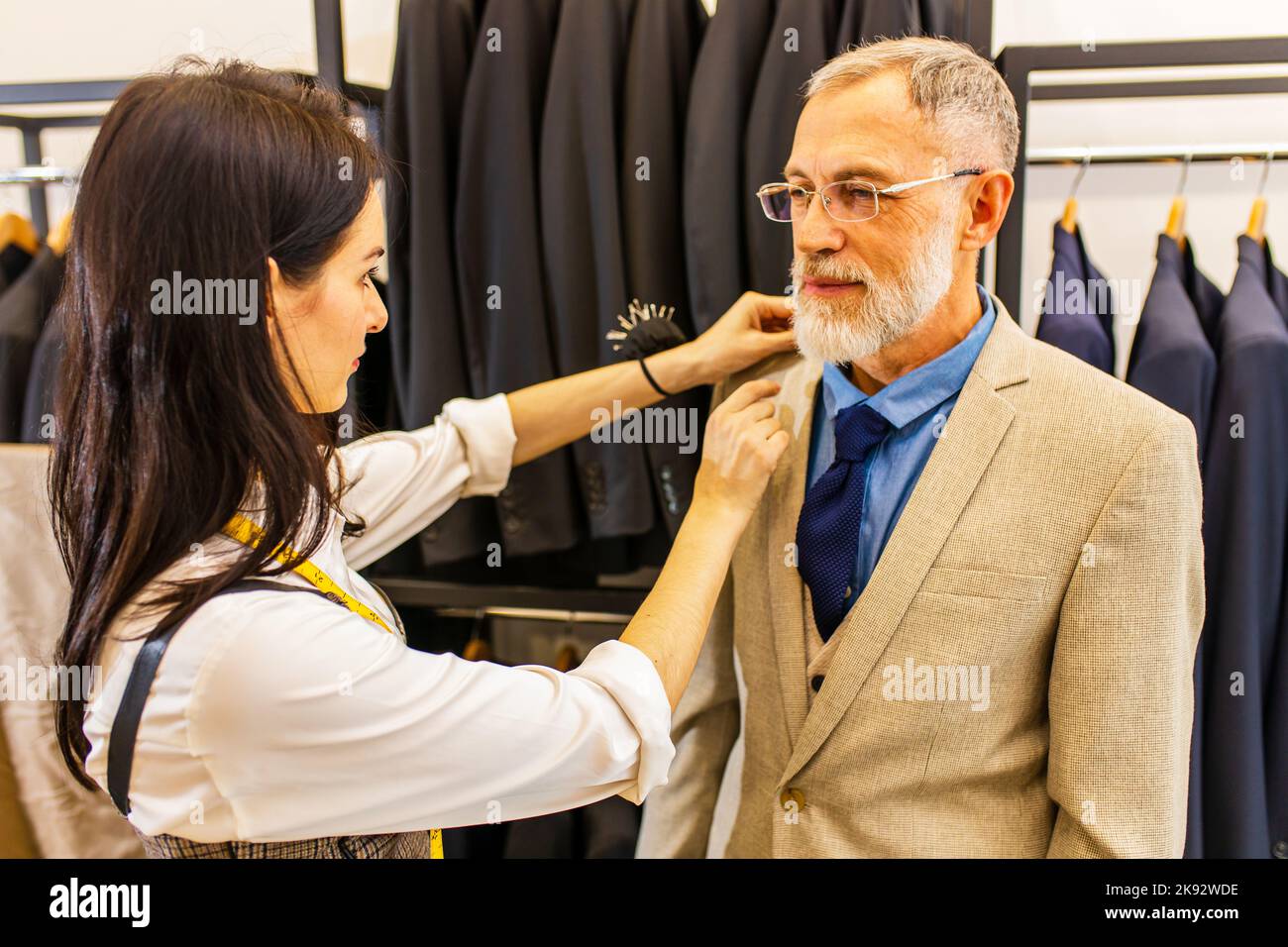 Tailor made suit hi-res stock photography and images - Alamy