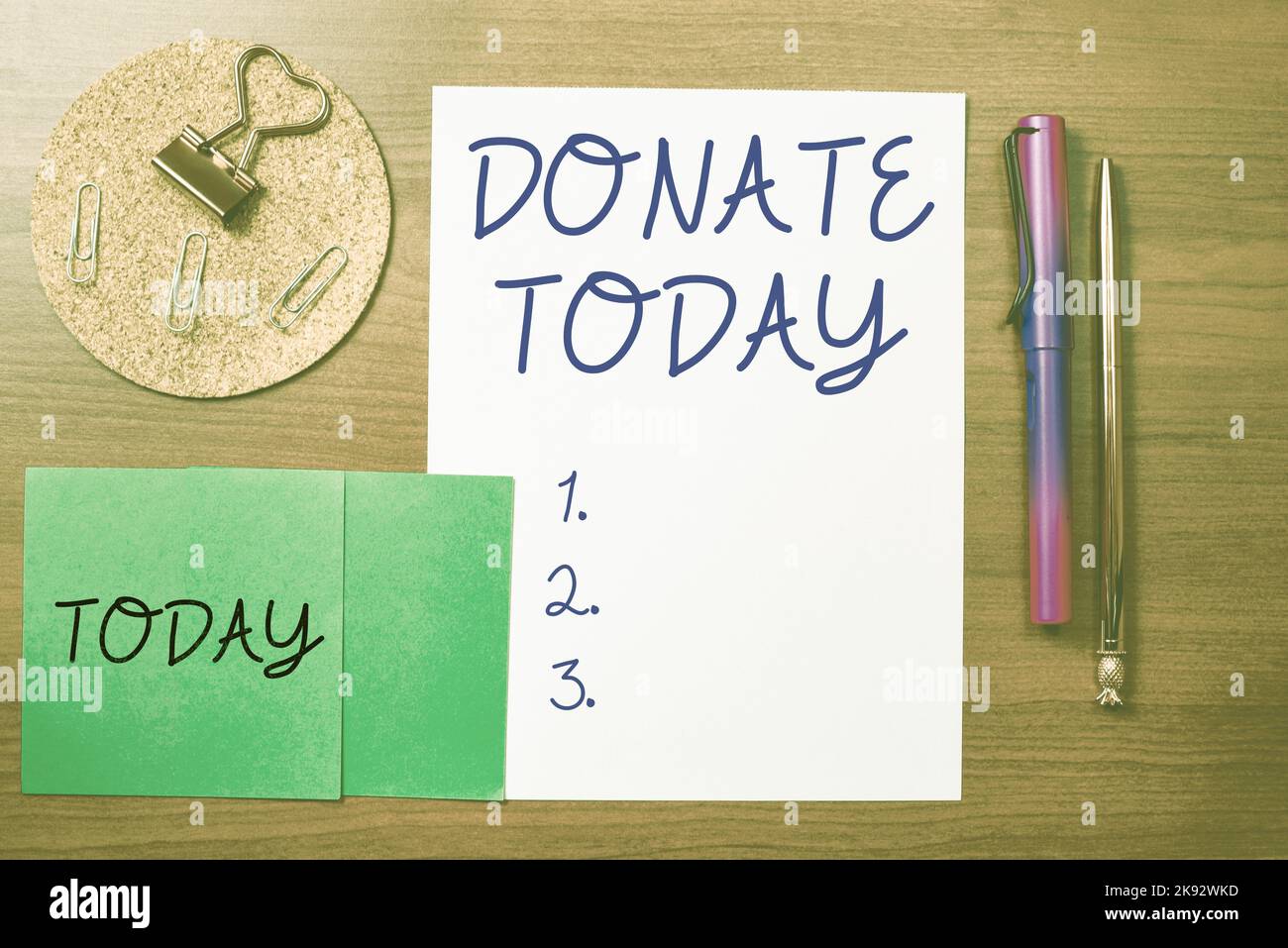 Conceptual display Donate Today. Business concept to give like goods ...