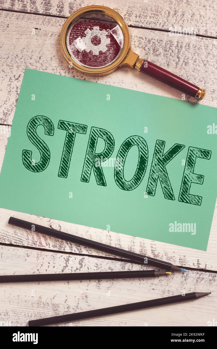Conceptual display Stroke. Business concept caused by bleeding into ...