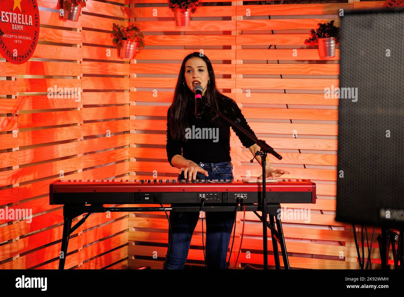 BARCELONA - APR: Gemma Humet (singer) perform on stage at Antiga ...