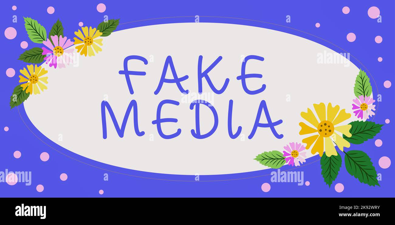 Inspiration showing sign Fake Media. Business showcase An formation ...