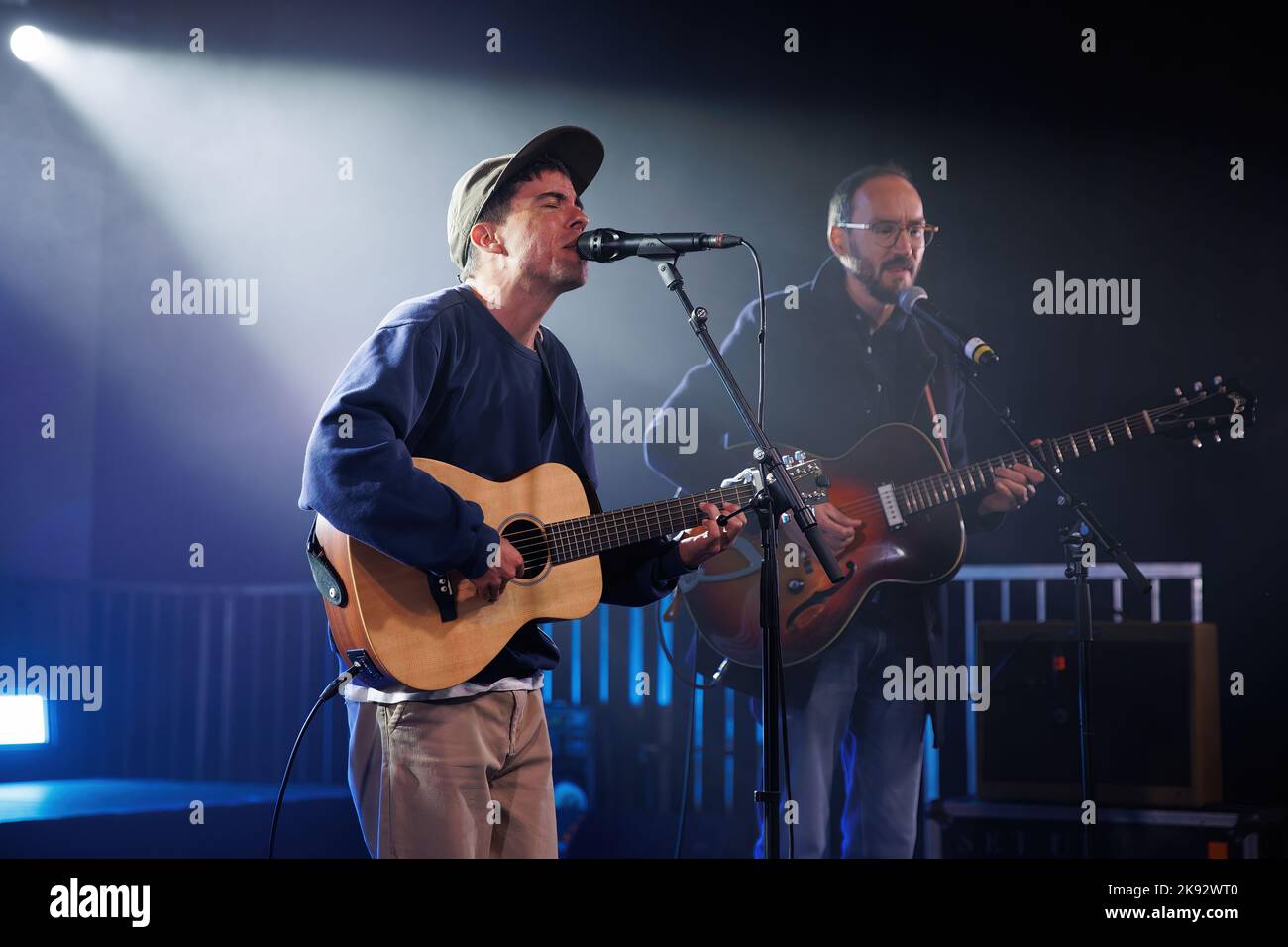 BARCELONA - APR: Ferran Palau (band) perform on stage at Antiga Fabrica ...