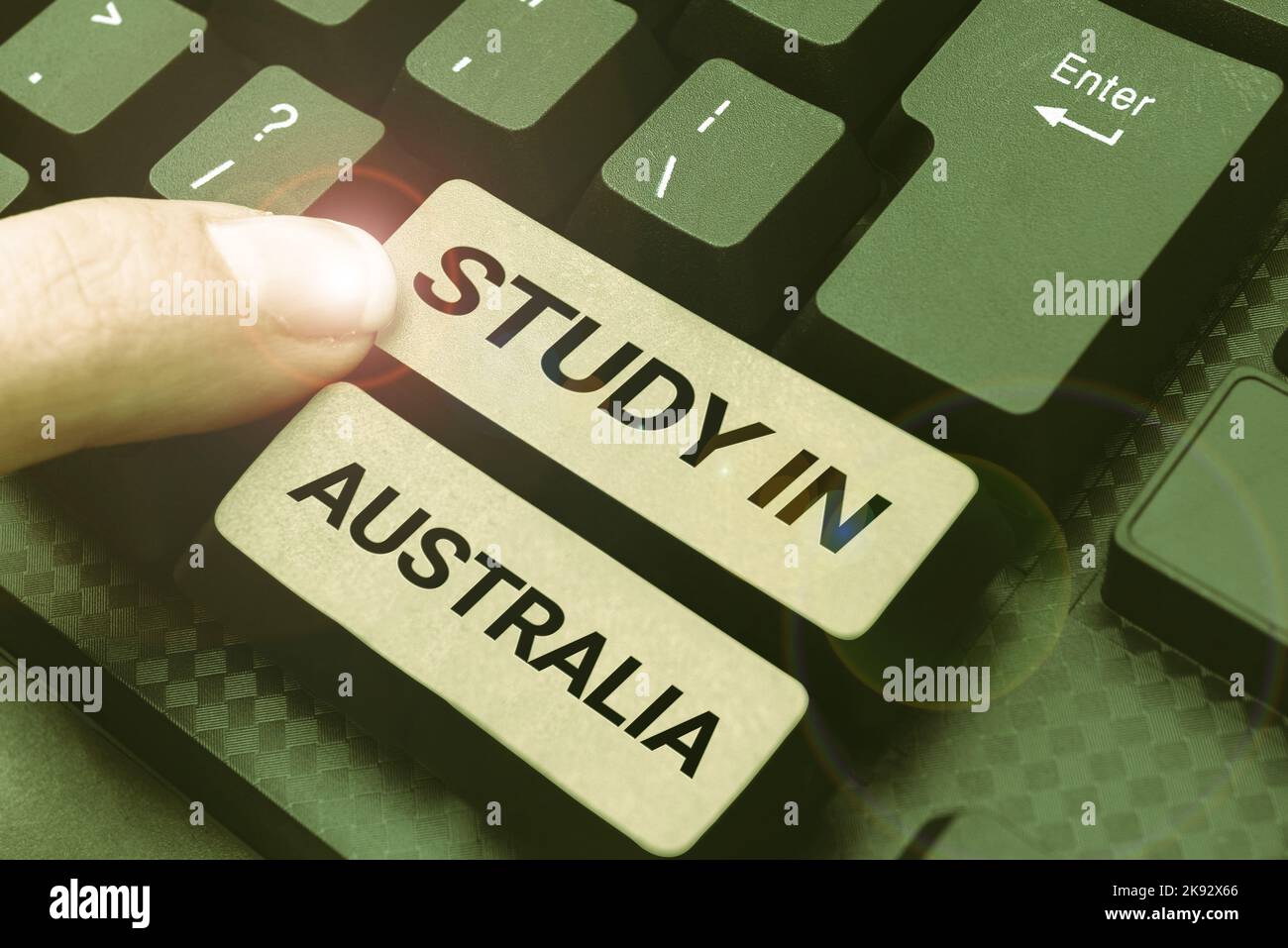 Writing displaying text Study In Australia. Business showcase going ...