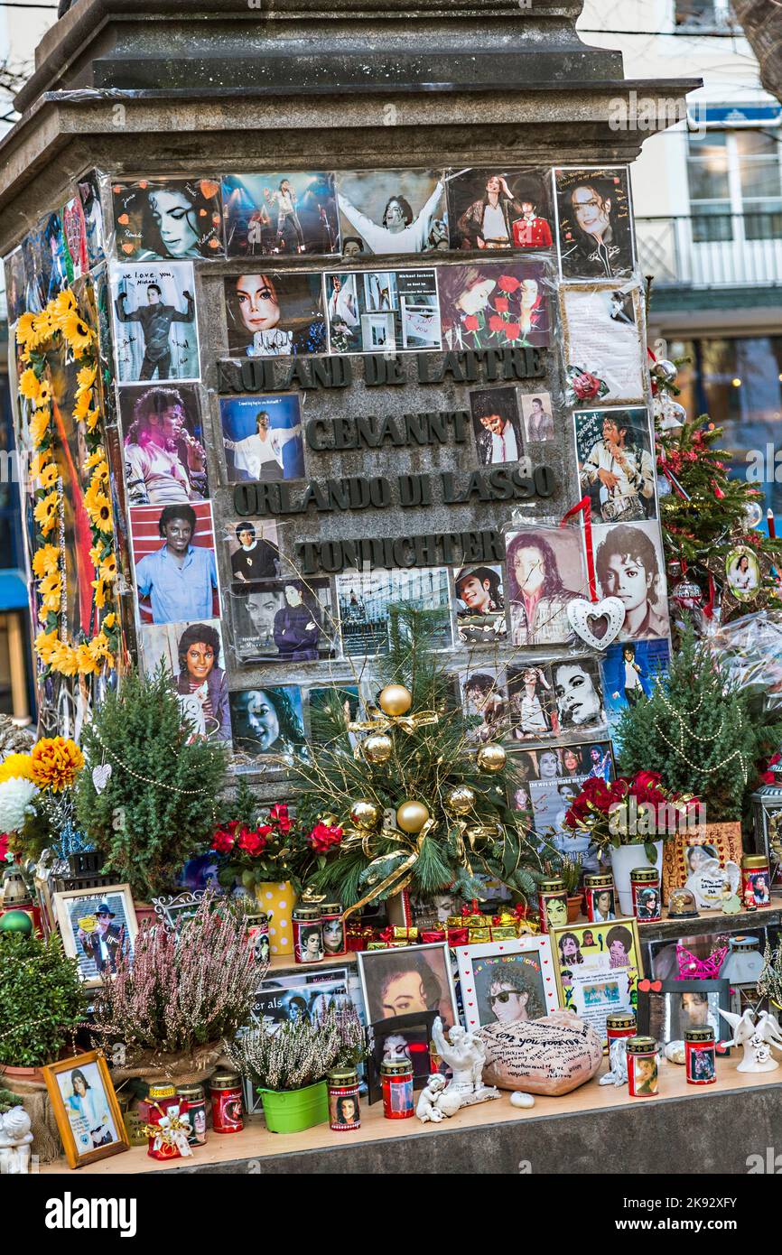 MUNICH, GERMANY - DEC 27, 2013 : people remember Michael Jackson with ...