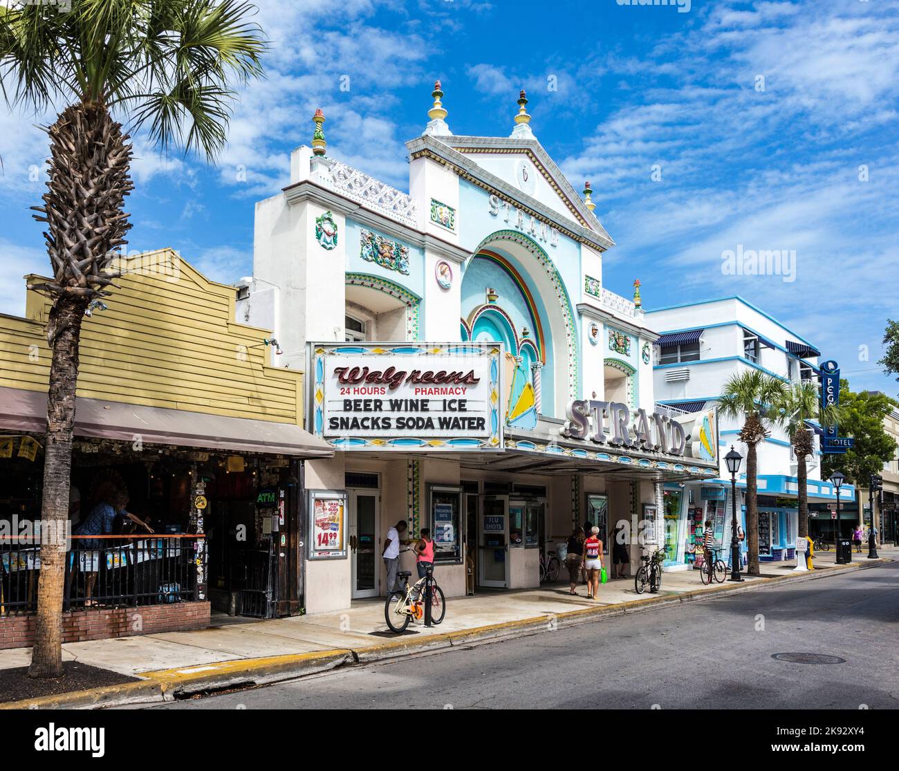 KEY WEST, USA - AUG 26, 2014: Key West cinema theater Strand in Key ...