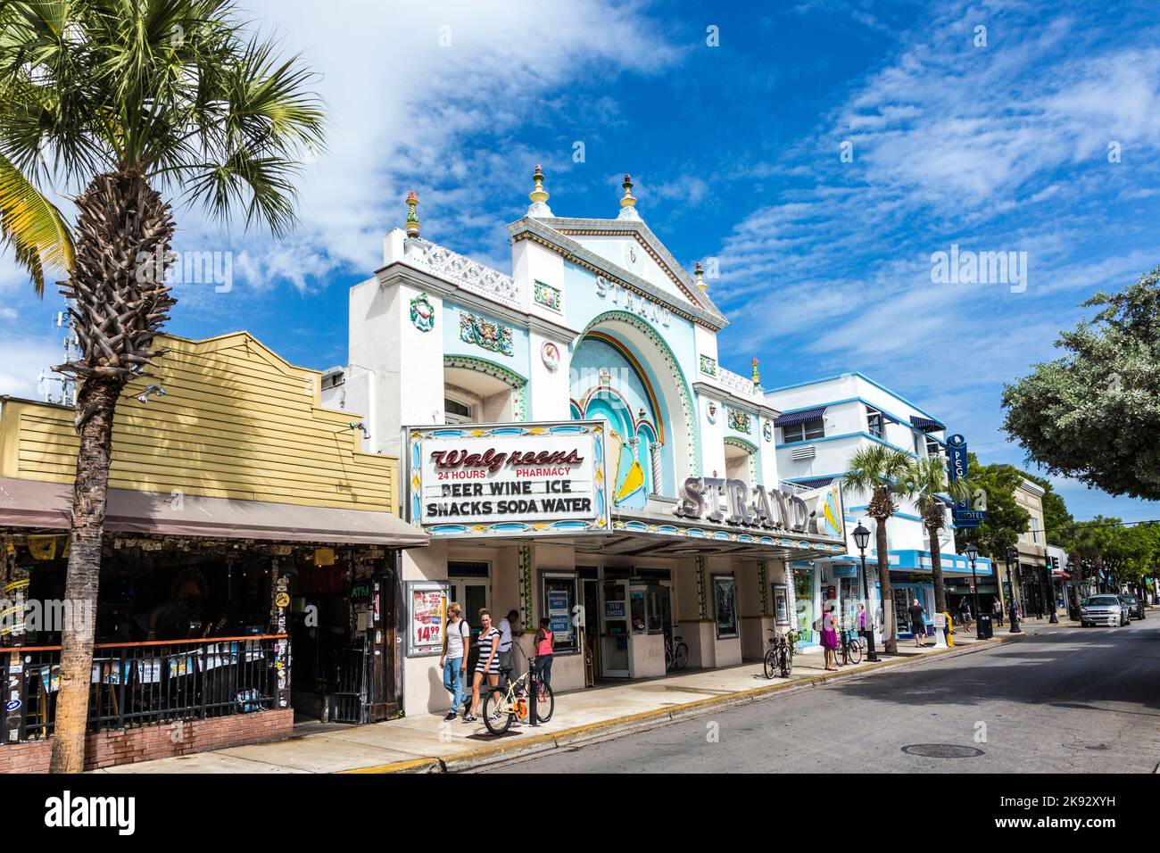 KEY WEST, USA - AUG 26, 2014: Key West cinema theater Strand in Key ...
