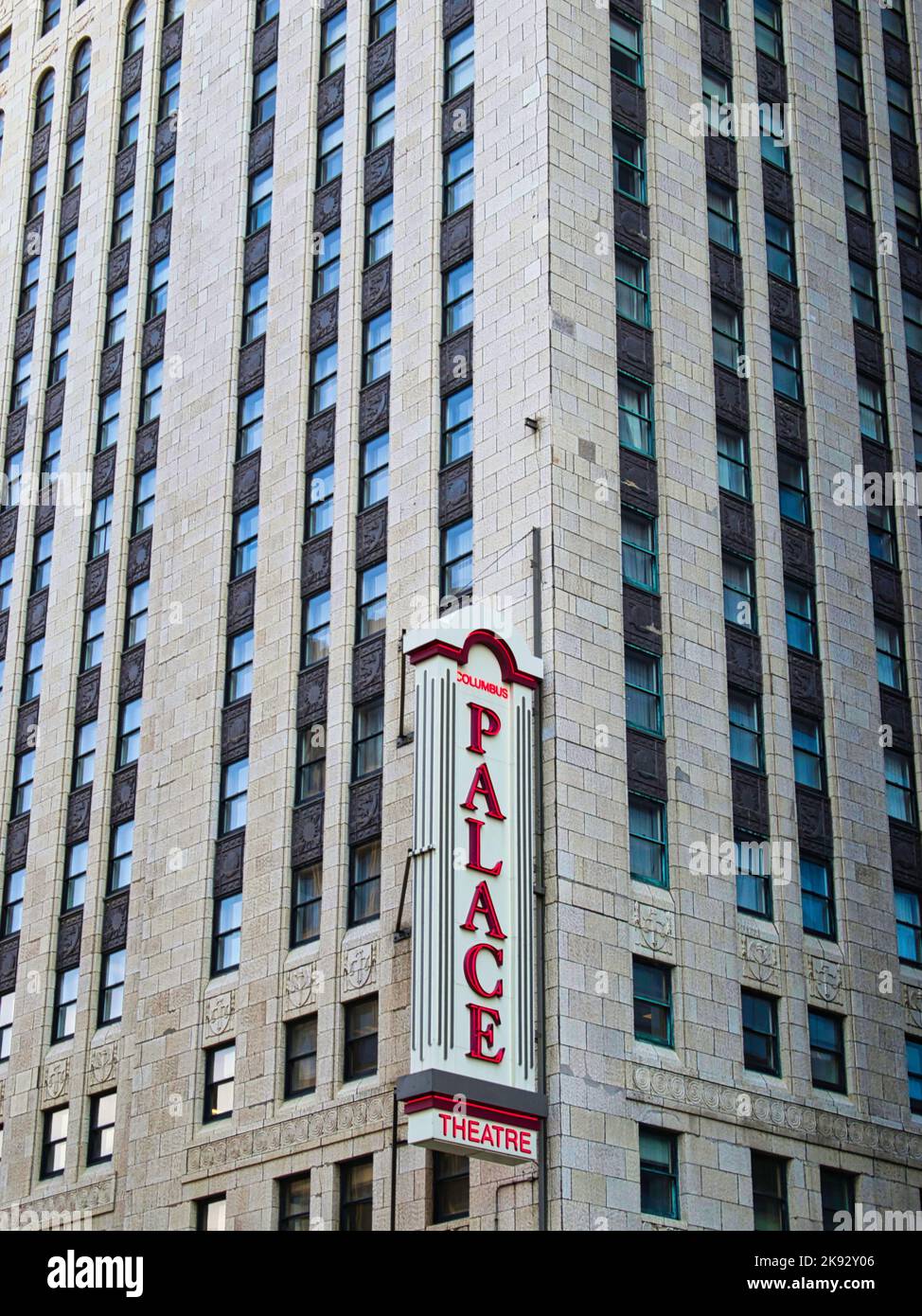 Palace theater sign on The LeVeque Tower a 47-story skyscraper in ...